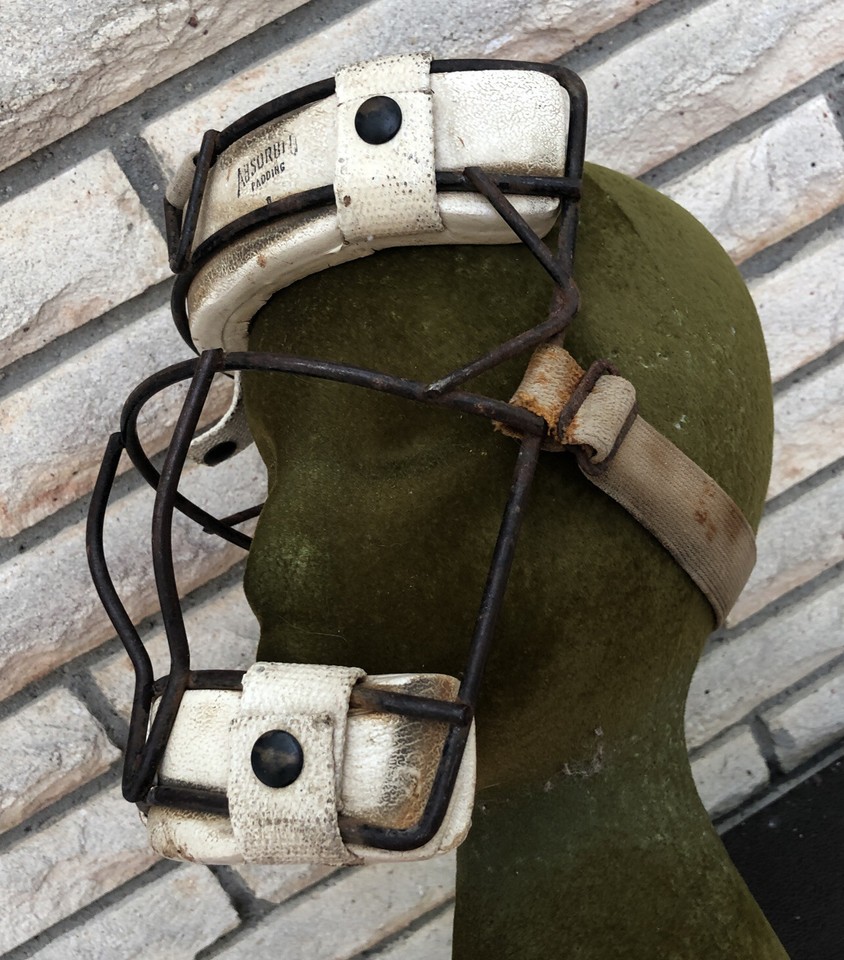 Baseball Catcher Wire Mask Cage Rare Unique vtg 1950s 1960s Absorbio ...