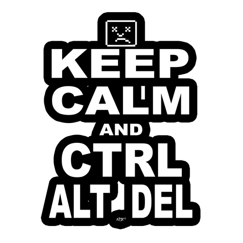 2 x Large Car Stickers - keep calm and ctrl alt del Decal Bumper Window ...