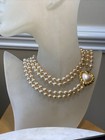 Joan Rivers Vintage Necklace Pearl Heart Estate Jewelry Pre-owned 30 ...