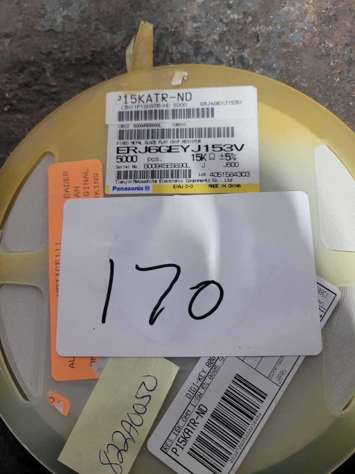 Panasonic ERJ6GEYJ153V Chip Resistors 5000 Count on Reel | eBay