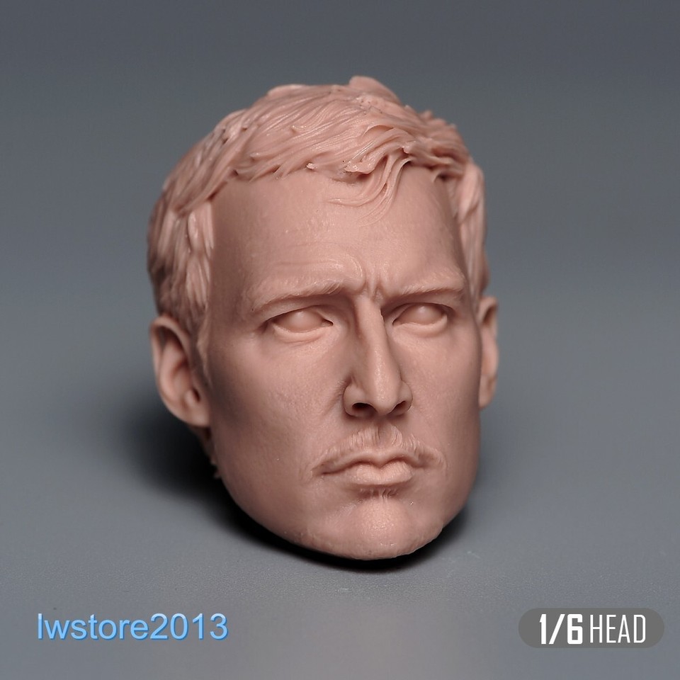 1:6 Pedro Pascal Mandalorian Head Sculpt Carved For 12" Male Action ...