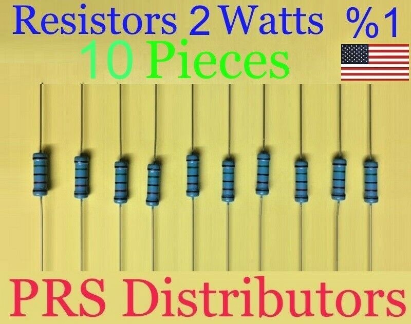 10 Pieces Resistor 2W Metal Film 0.5Ω to 1MΩ 1% on your Choice 2 Watt ...