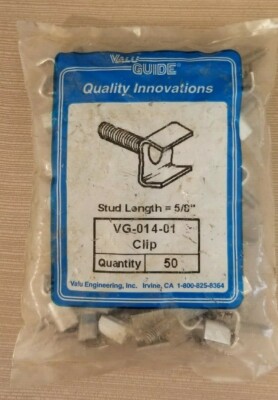 Valu Guide VG-014-01 Stainless Steel Conveyor Rail Clip (Bag of 50 ...