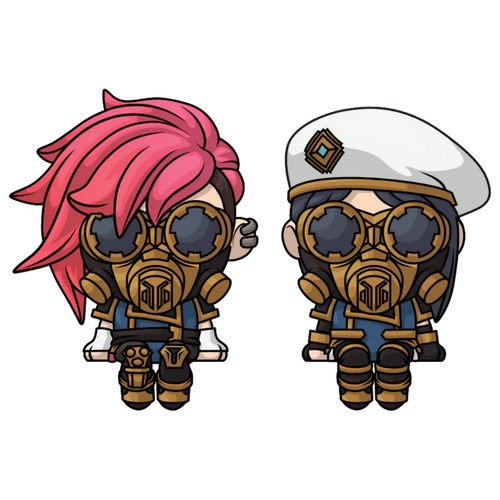 LoL Arcane：League of Legends Caitlyn Kiramman Vi Doll Figure Statue ...