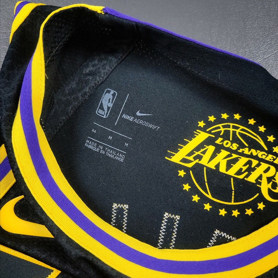 100% Authentic Lonzo Ball Nike Black Mamba City Lakers Jersey Size 44 M ...