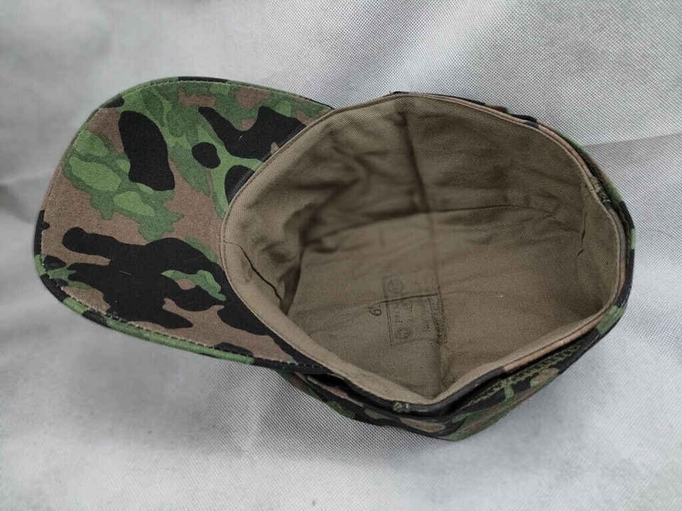 WW2 GERMAN ARMY M43 PLANE TREE NO3 CAMO FIELD HAT SNIPER BADGE CAP SIZE ...