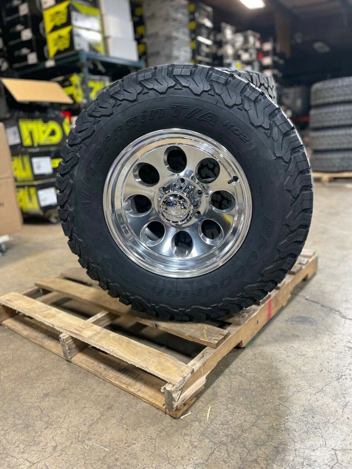 17x9 ION 171 Polished Wheels Rims 33 BFG KO2 AT Tires 8x6.5 Chevy ...