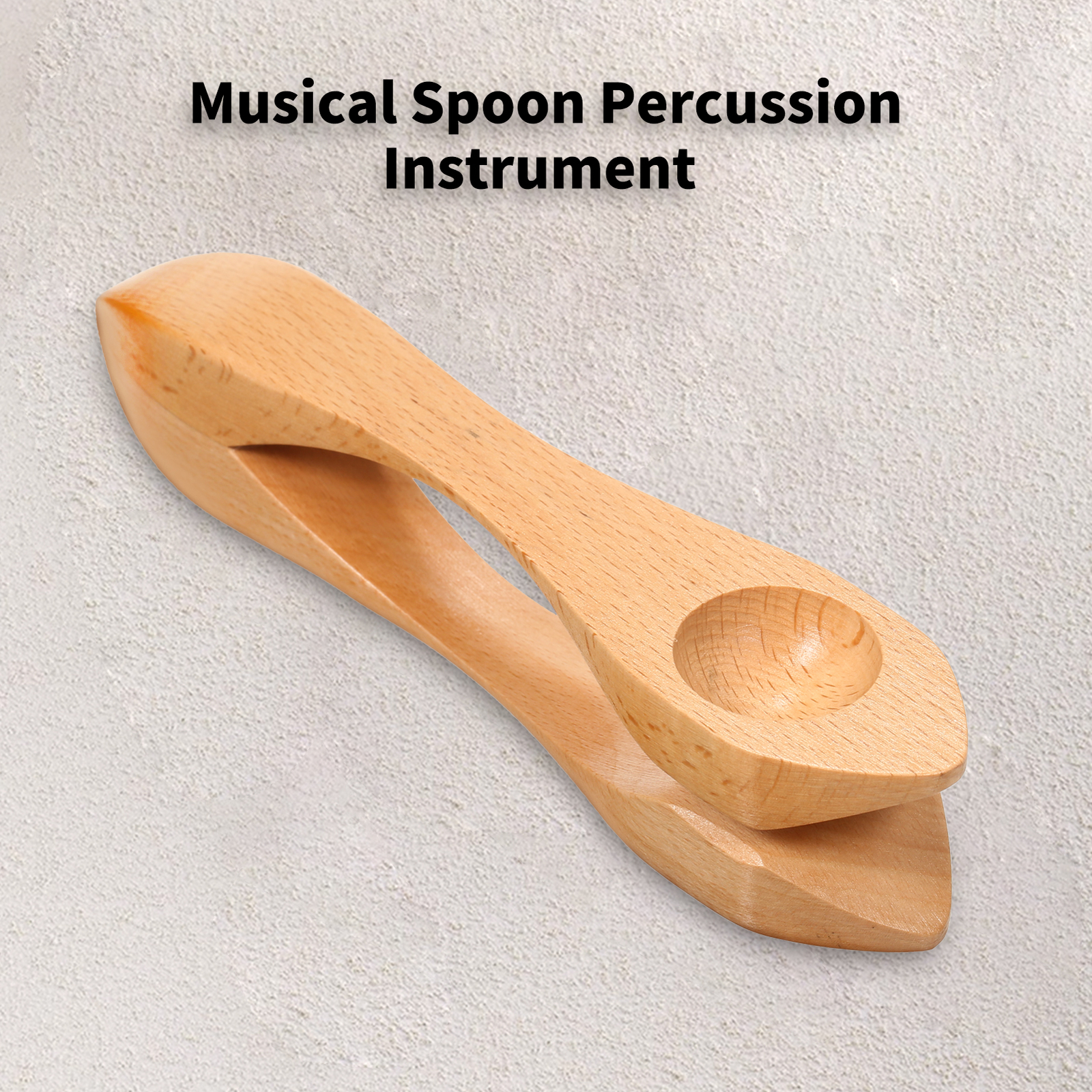 Wooden Musical Spoon Folk Percussion Instrument Natural Wood Folk Sound ...