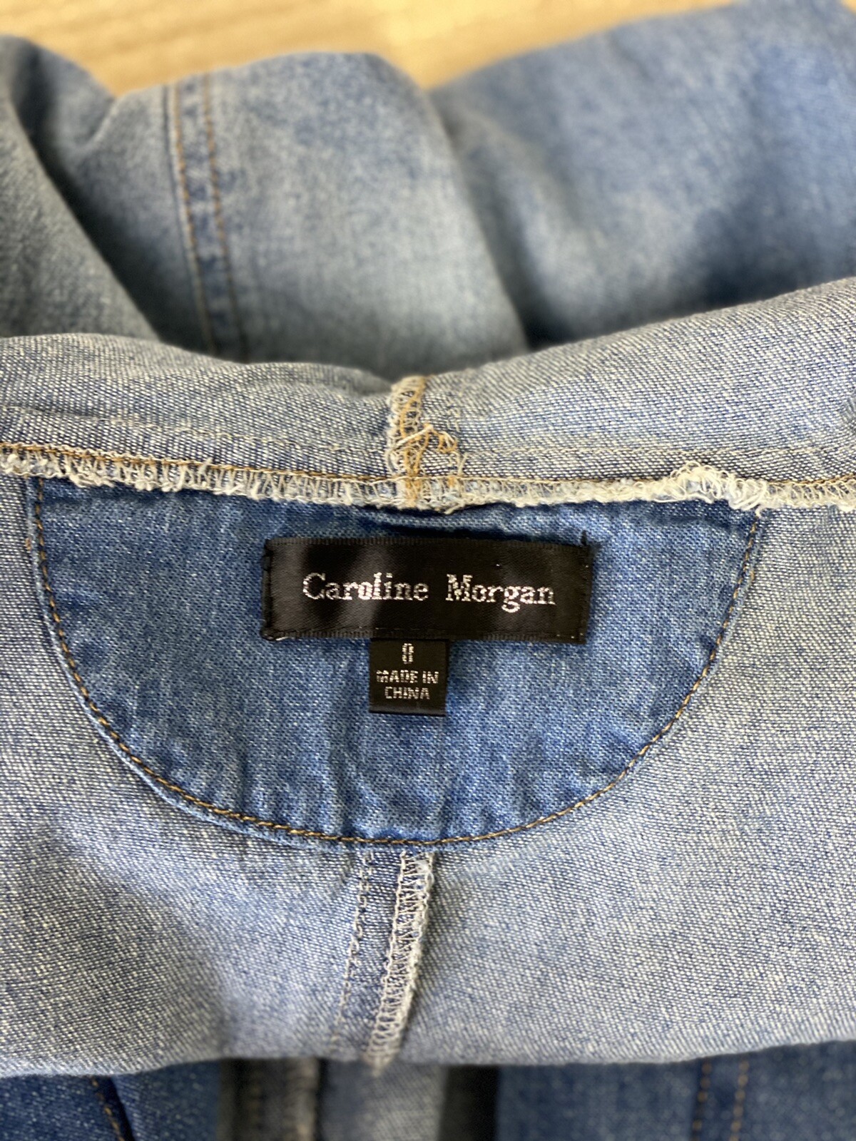 Caroline Morgan Open Denim Jacket Womens Size 8 Blue … - Gem