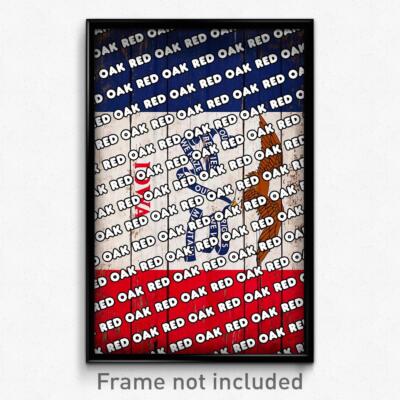 Red Oak Iowa Poster (IA City Souvenir 11x17 Town Print) | eBay