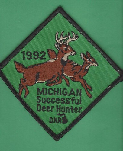 '92 ORIGINAL MICHIGAN DNR SUCCESSFUL DEER HUNTING PATCH | eBay