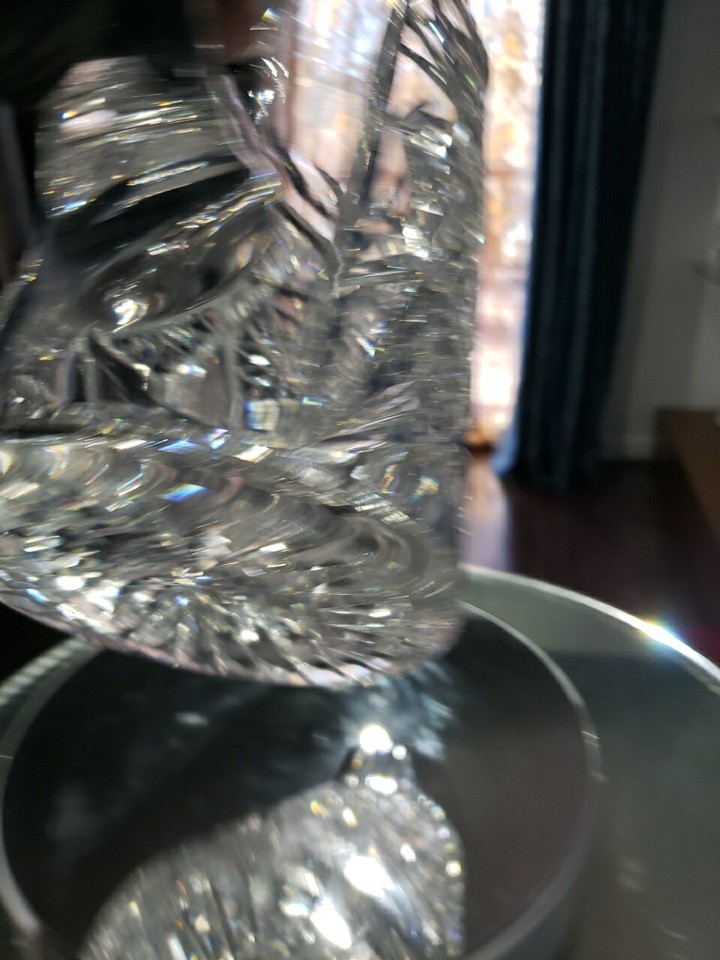 PITCHER TANKARD AMERICAN BRILLIANT PERIOD CUT GLASS CRYSTAL HIGGINS ...