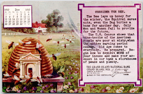 Grand Island Nebraska National Bank Savings Deposit 1910 Vintage ...