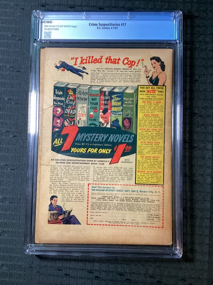 Crime Suspenstories # 17 CGC Graded 2.5 EC Comics Pre Code Horror ...