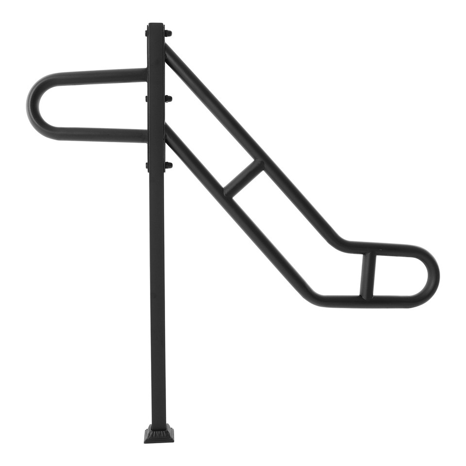 Single Post Handrail Floor Mount 1-3 Steps Stair Railing For Porch ...
