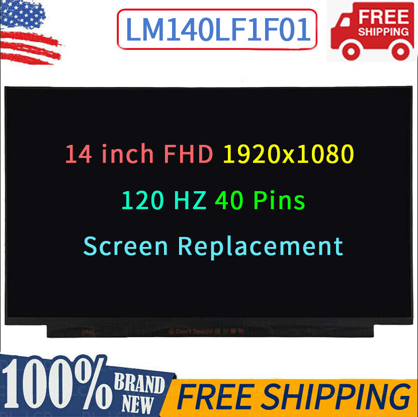 14" FHD LED LCD Screen for LM140LF1F02 LM140LF1F-02 FHD 1920x1080 120Hz ...