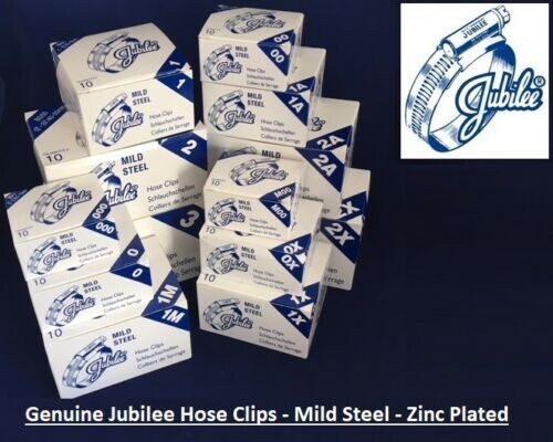 Jubilee Clips Genuine Large Assorted Hose Clips Hose Clamps Mild Steel ...