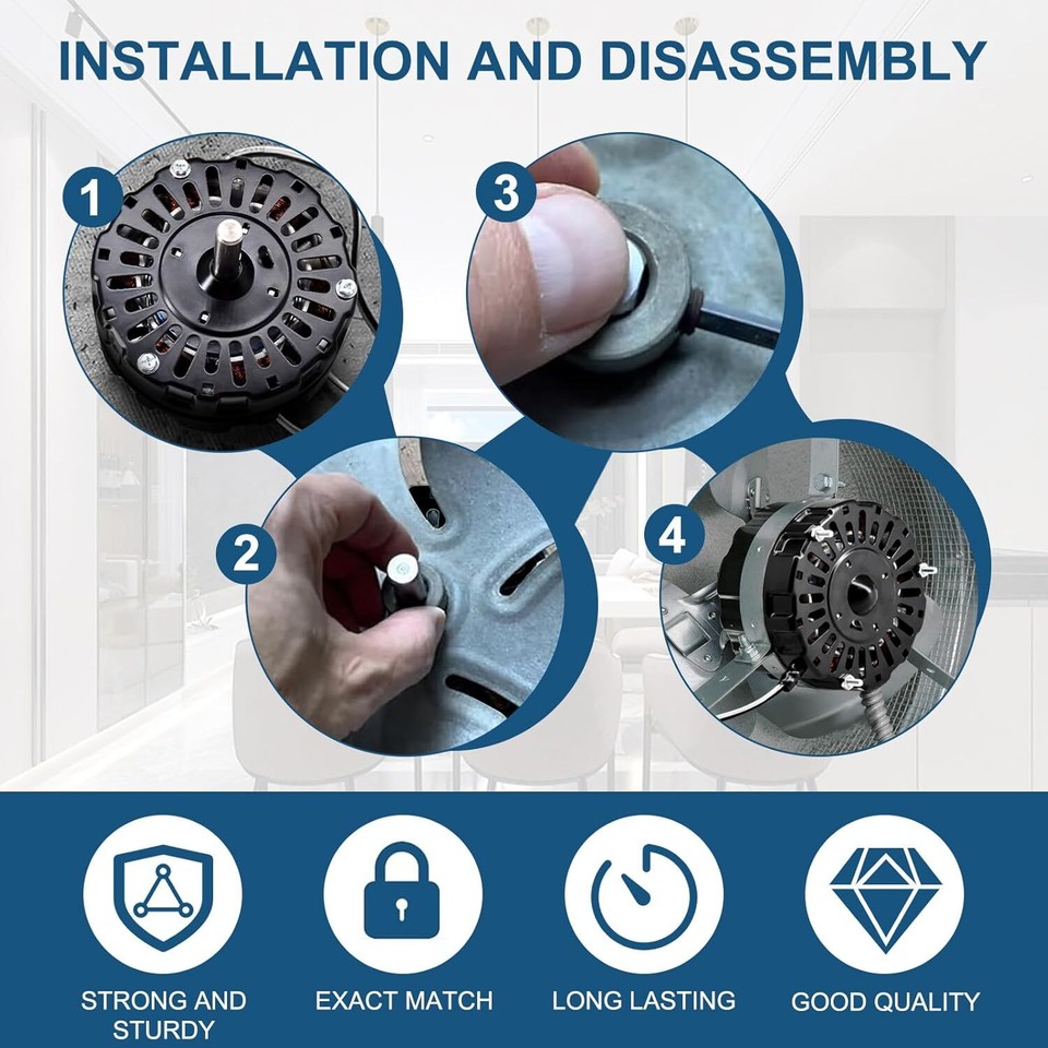 F0510B2944, F0510B2497 Power Vent Attic Fan Motor Replace for Lomanco ...