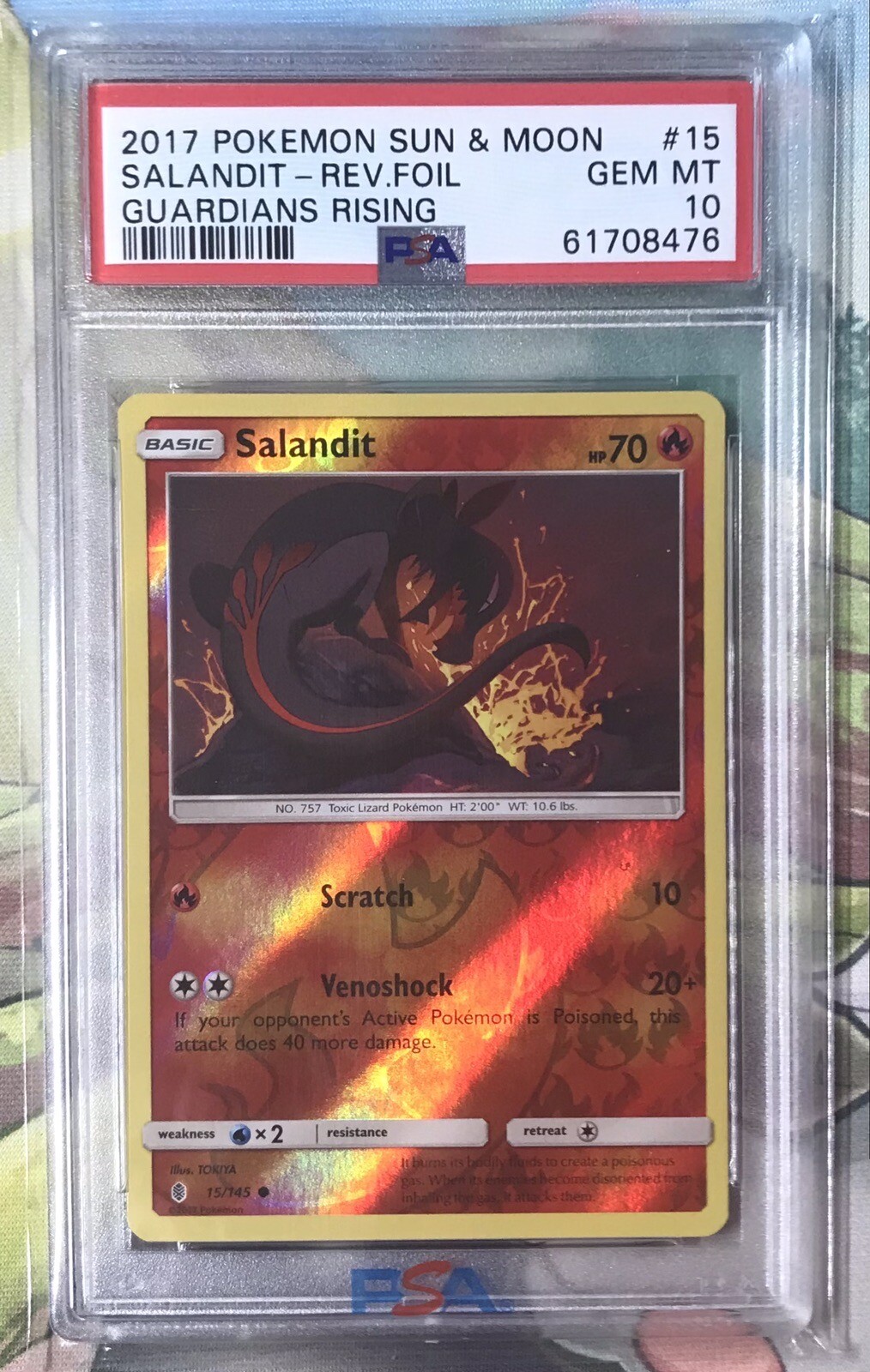 Pokémon Salandit Reverse POP 1!! PSA 10 Sun & Moon: Guardians Rising 15 ...
