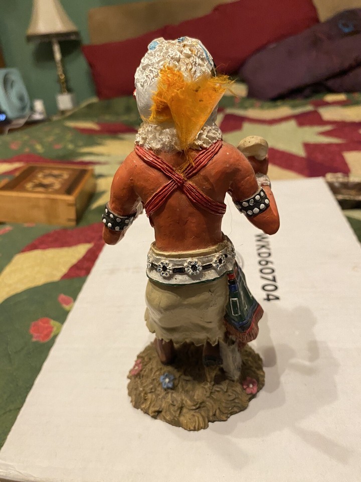 Vtg kachina warrior 7” High Colorful Resin Material. N | eBay