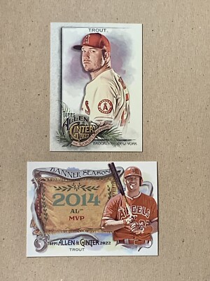 Mike Trout 2022 Topps Allen & Ginter Card & MVP Insert Anaheim Angels ...