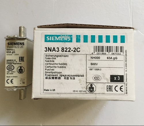 3PCS/1 box New Siemens 3NA3822-2C Fuse 63A AC/250V *TT | eBay