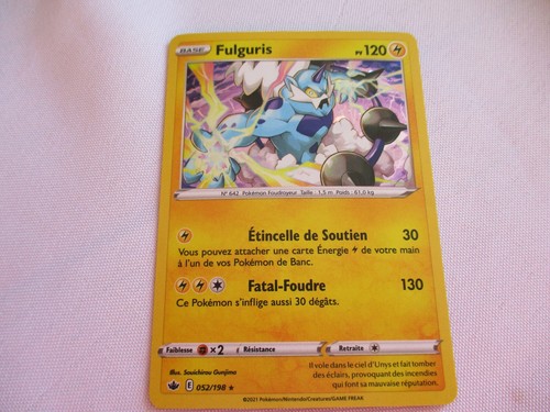 carte pokemon fulguris holo 52/198 RARE 2021 | eBay