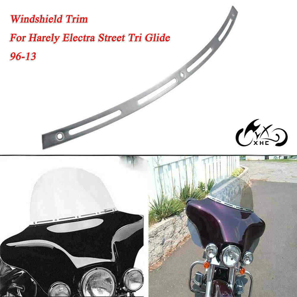 Motorcycle Chrome Windshield Windscreen Trim For Harley Touring FLHTK ...