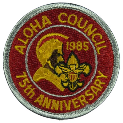 Aloha Council HI 1985 75th Anniv. CSP GRY Bdr (SK786) | eBay