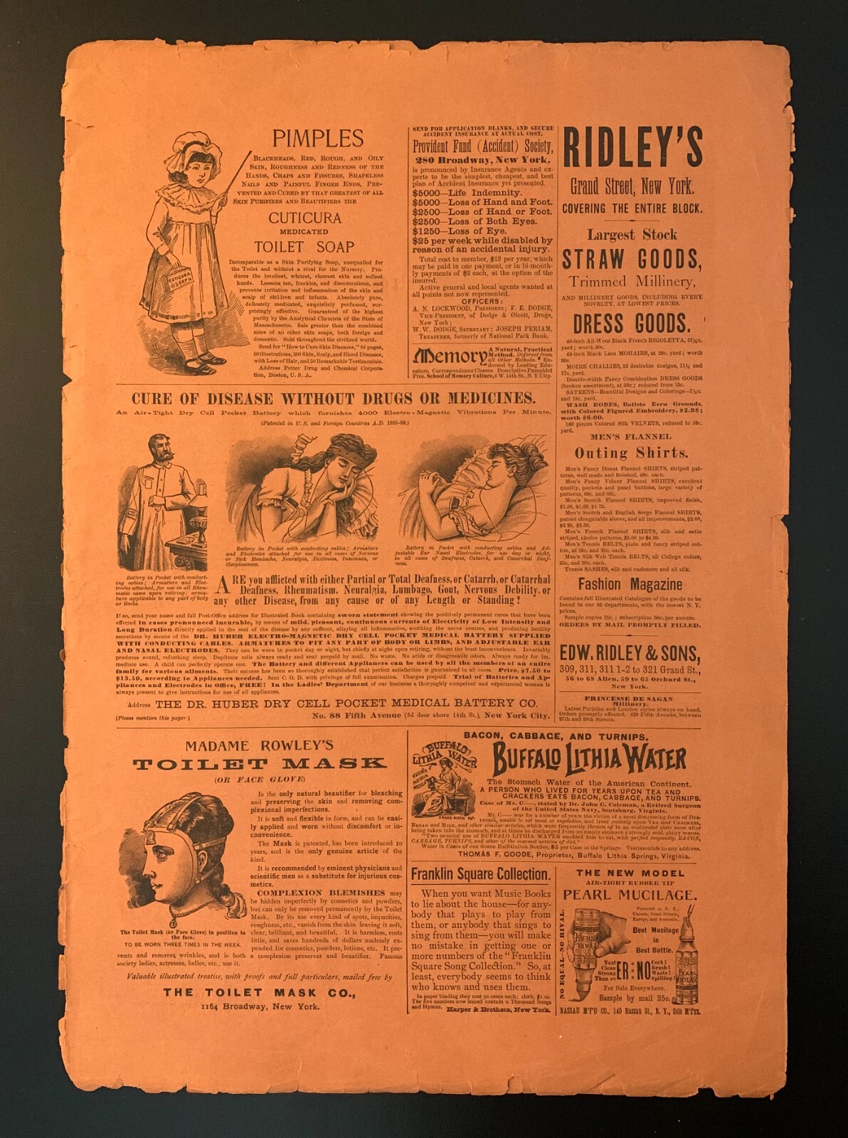 Harper's Weekly newspaper ads - Antique - 4 Pages from 1889 | eBay