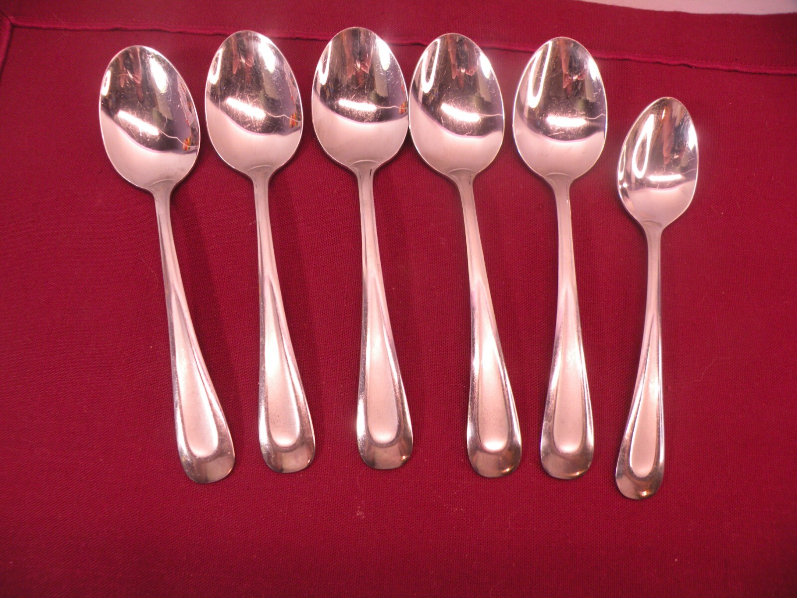 Oneida Satin Sand Dune Set of 5 Place Oval Soup Spoons 6.75" & 1 ...