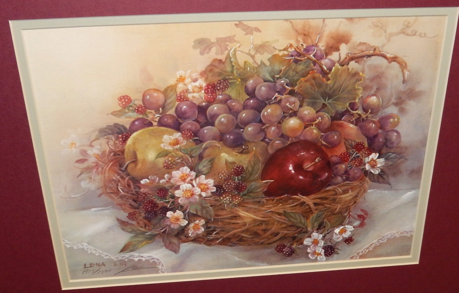 LENA LIU FRUIT BASKET HAND SIGNED LIMITED EDITION LITHOGRAPH #2 | eBay