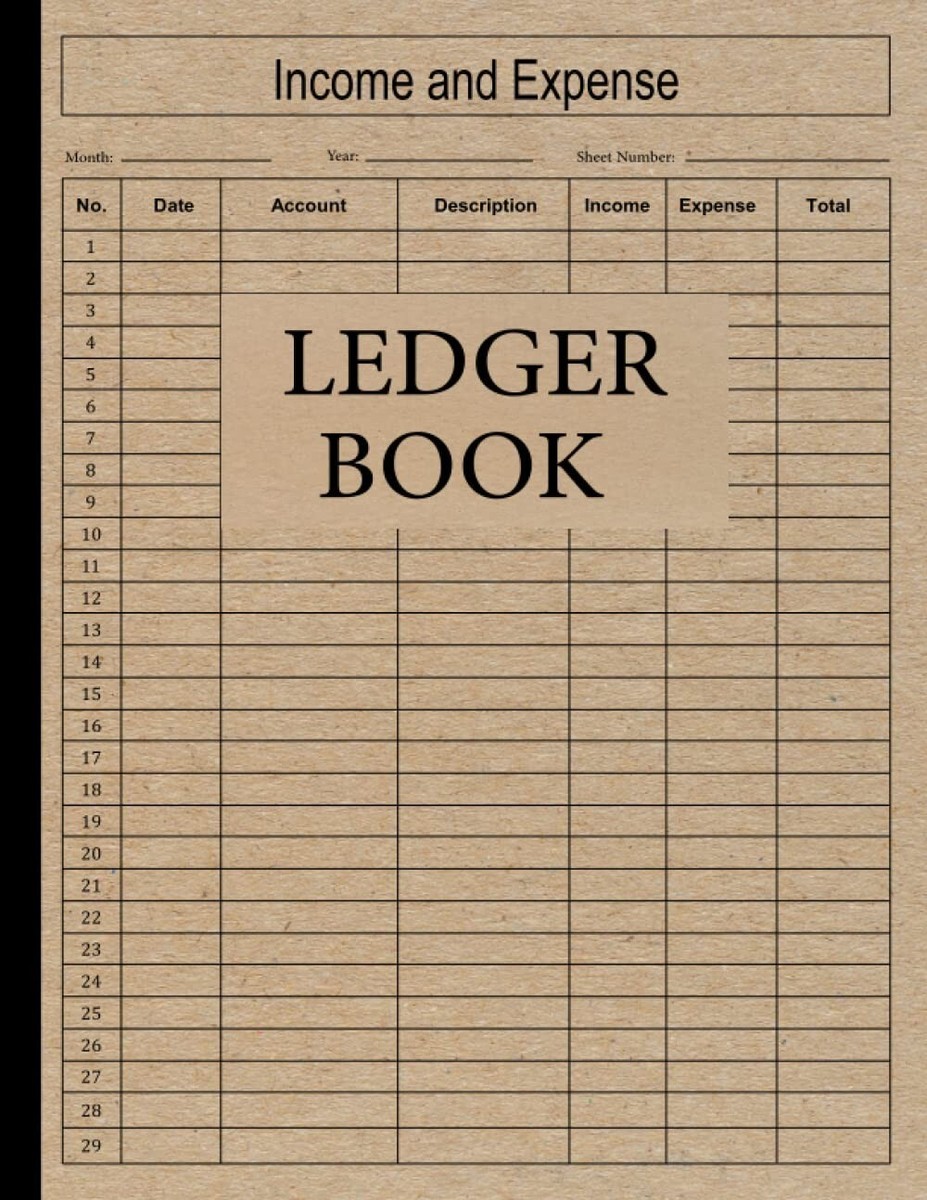 Accounting Book Income And Expense Tracker: Monthly Income And Expense ...