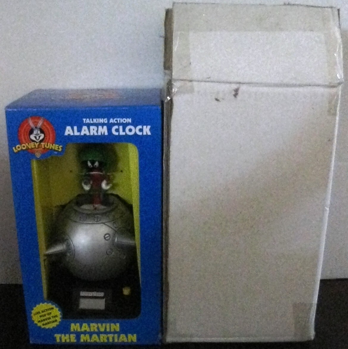 MARVIN THE MARTIAN TALKING ACTION ALARM CLOCK MIB WITH CARTON, LOONEY ...