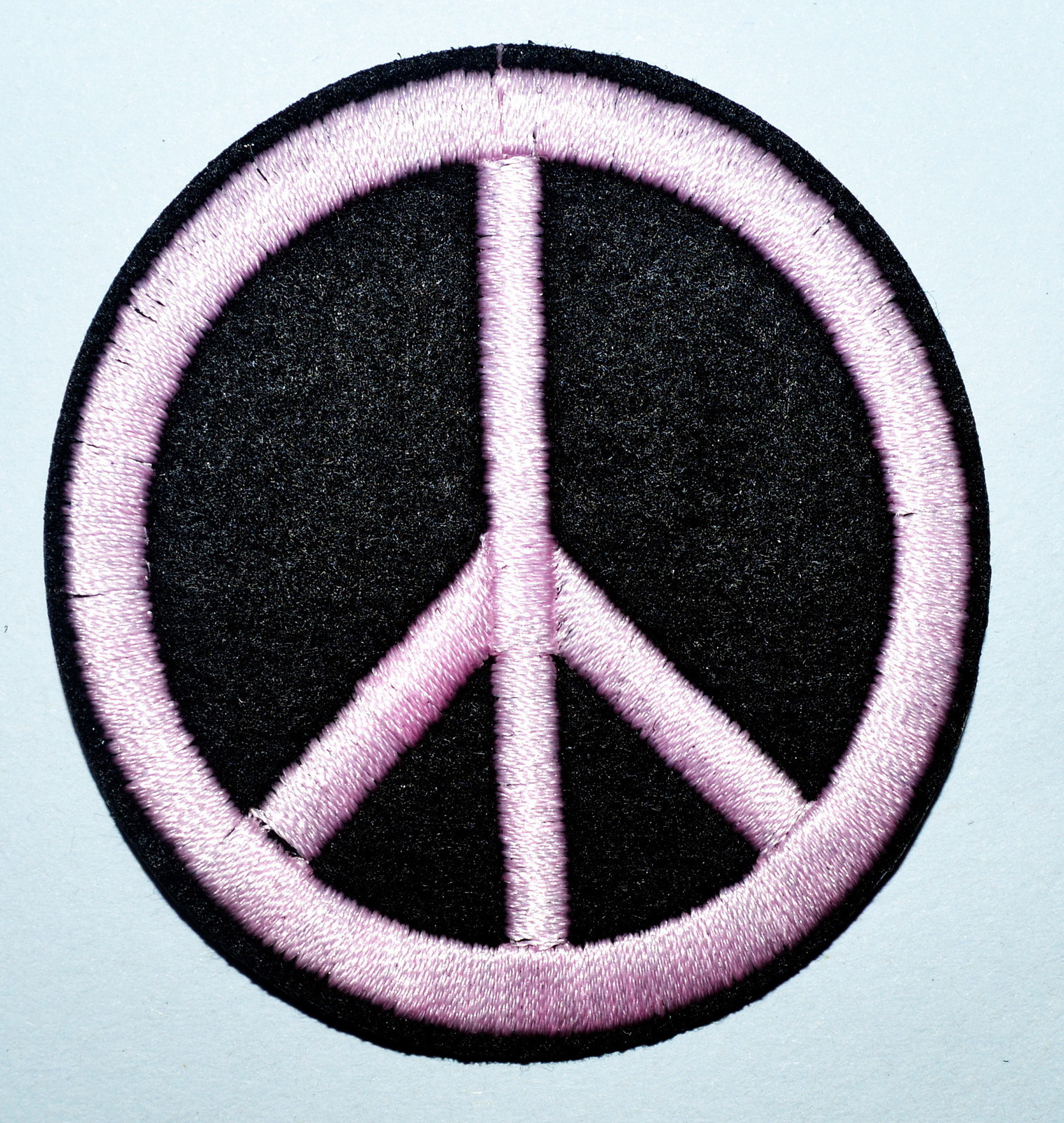 20x Pink Peace Sign Hippie retro peace love weed Punk iron on patch ≈5. ...