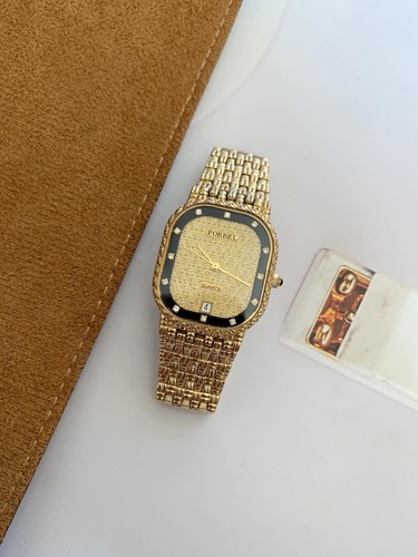 Forbel Swiss Gold Plated Bamboo Diamond Dial Quartz Vintage Watch | eBay