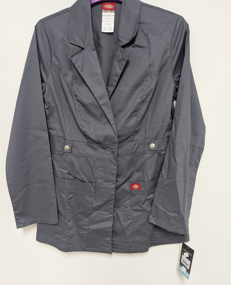 Dickie Gen Flex Warm-Up Scrub Jacket #82408, Sz. XXS, Color~ Pewter ...