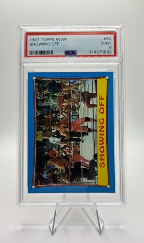 1987 Topps WWF Ringside Action Showing Off #63 Bret Hart Rookie PSA 9 ...