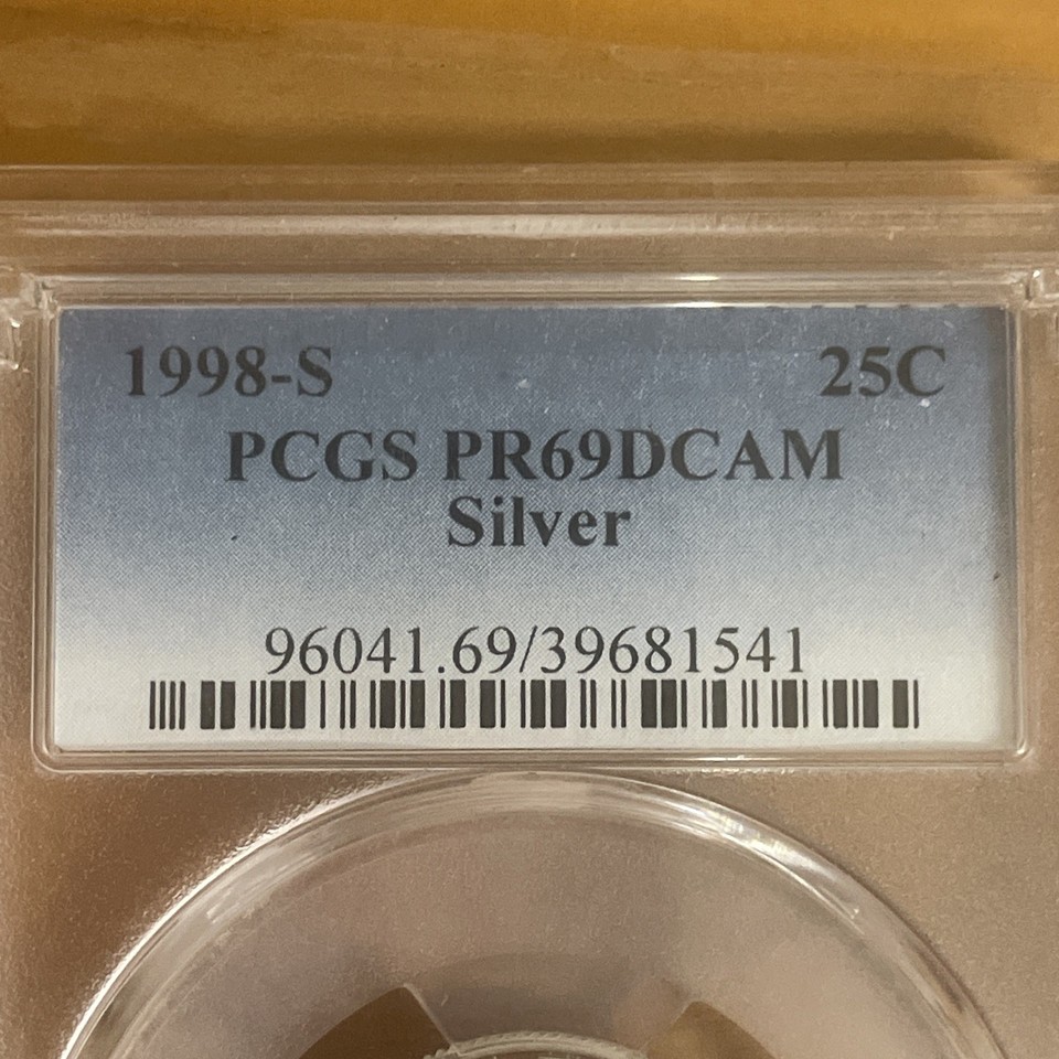 1998-S Washington Quarter Silver PR69 DCAM PCGS Blue Label *5158 | eBay UK