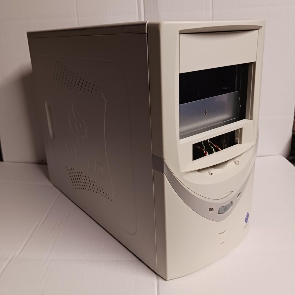 VINTAGE Beige SOYO Mid TOWER Computer CASE Retro Sleeper Old School ...