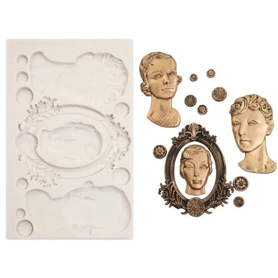 Vintage Ladies Mould Mold Finnabair Portraits Mixed Media Oven Food ...