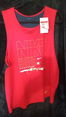 Nike Mens Tank Hoops Champions Versatile Red Dri-Fit Primary Size L | eBay