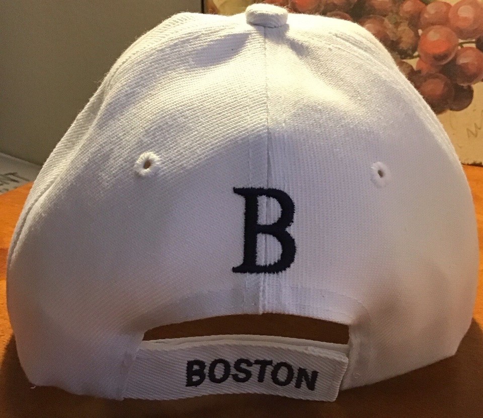 Bay State Apparel Boston Massachusetts White & Blue Adjustable Baseball ...