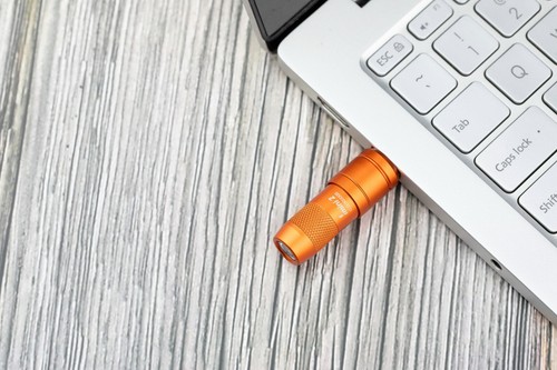 Olight imini 2 Orange Rechargeable Mini Keychain Flashlight, 50 Lumens ...
