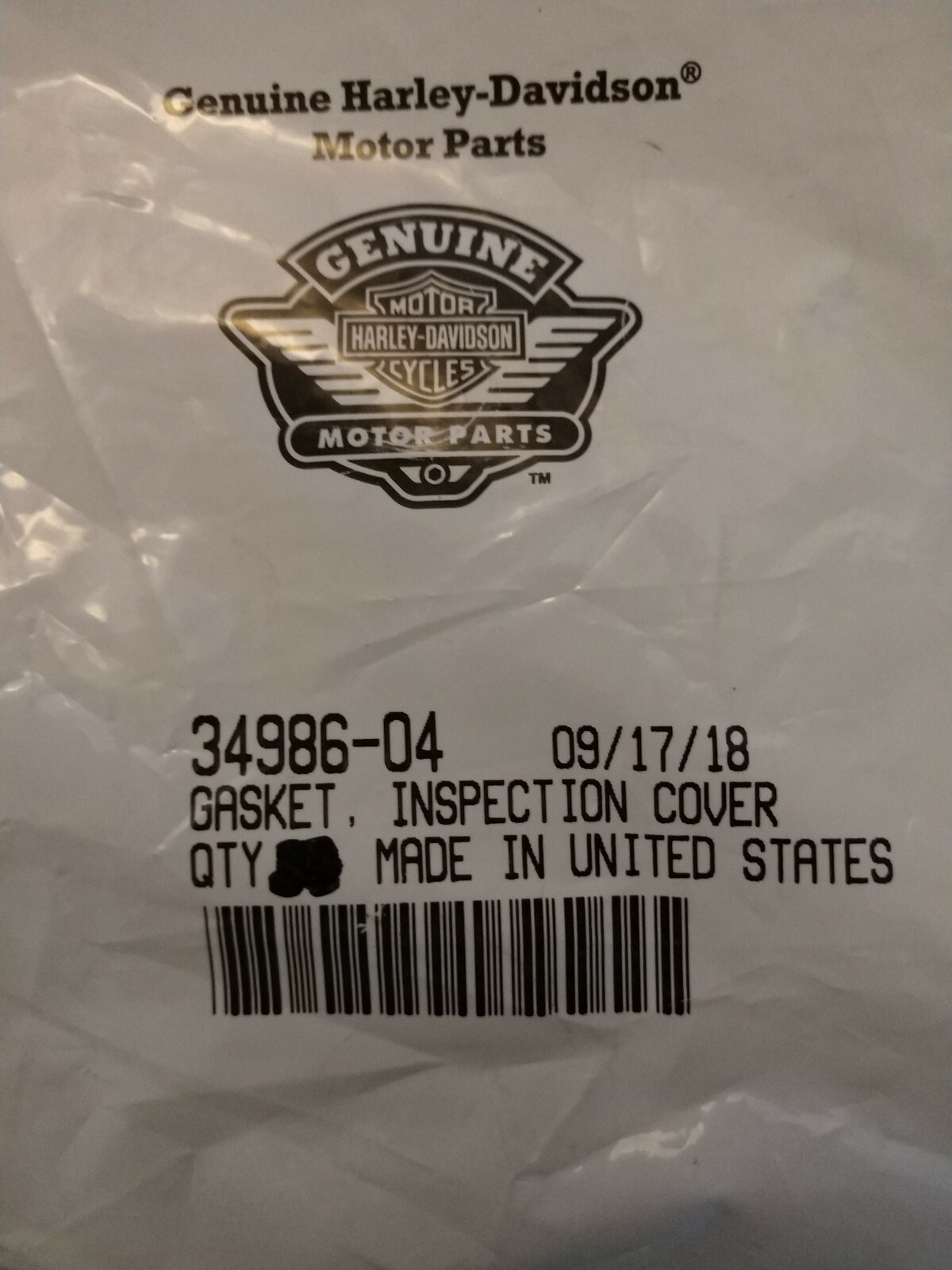NEW Genuine Harley Davidson 34986-04 Gasket, Inspection Cover | eBay