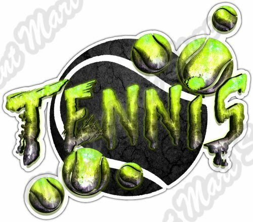 Stone Type Tennis Ball Sport Car Bumper Window Vinyl Sticker Decal 5"X4 ...
