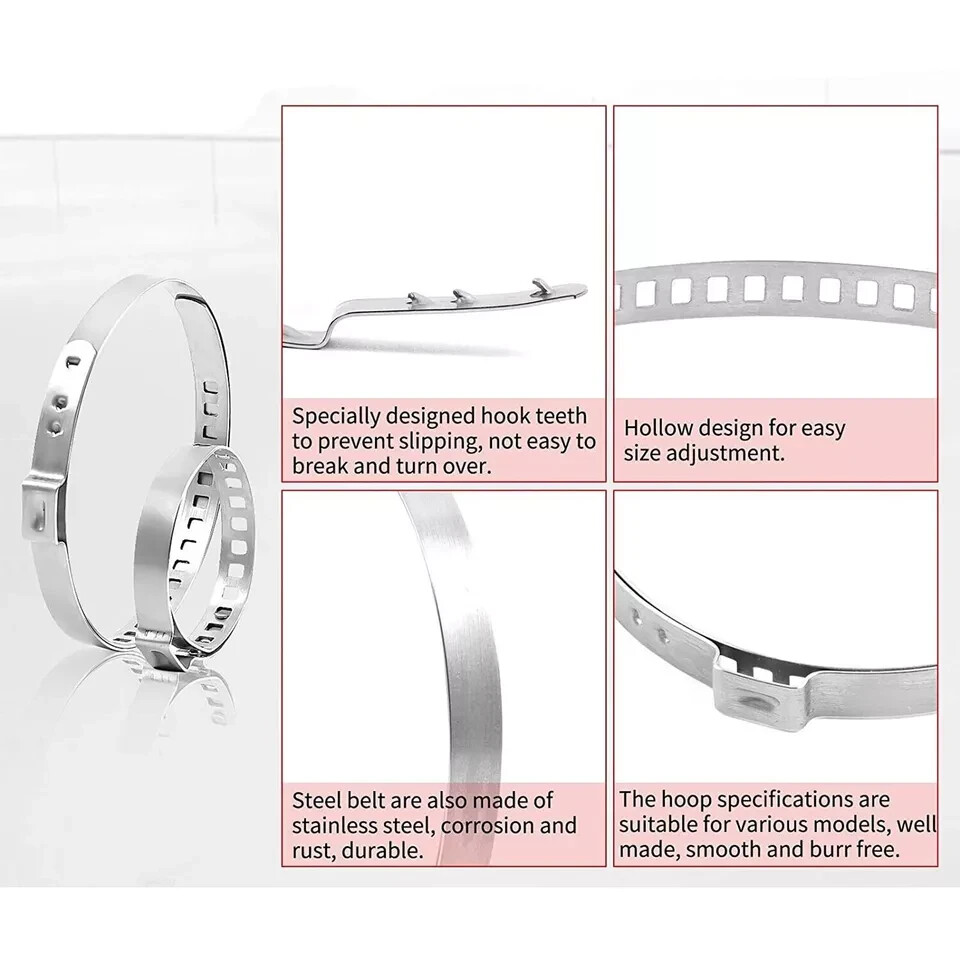 20 PCS Universal Adjustable Axle CV Joint Boot Crimp Clamps Large ...