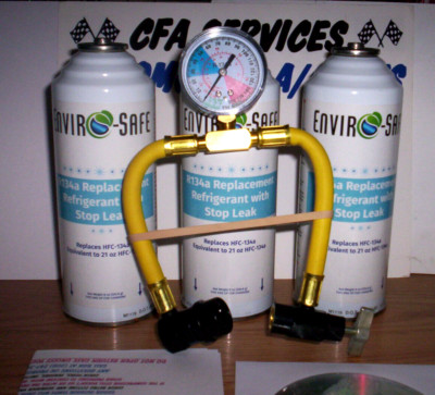 R134a REPLACEMENT REFRIGERANT A/C Recharge KIT w/Stopleak 1996-2014 ...