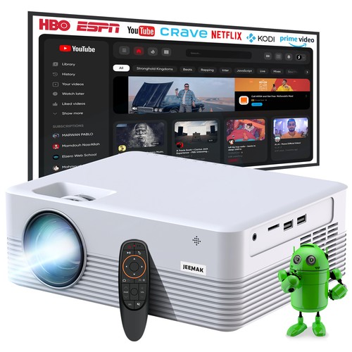 4K Mini LED Projector 1080P WiFi Bluetooth Portable Home Theater for ...