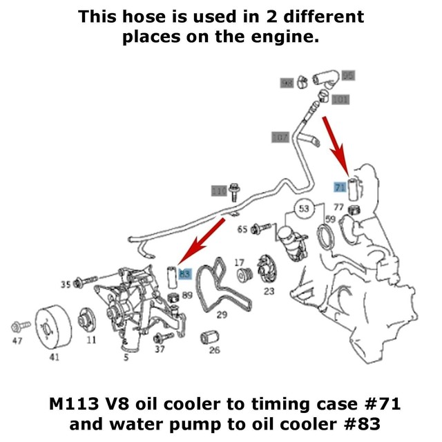Mercedes-Benz 1122030382 Genuine OEM Factory Original By-pass Hose for ...
